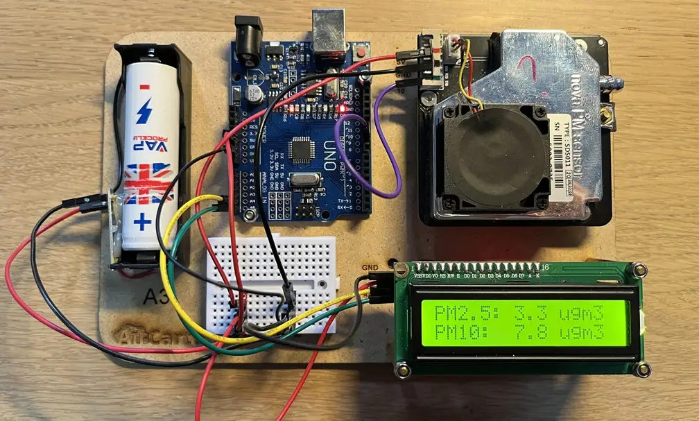 How does a 5V microcontroller communicate with a 3.3V PM2.5 sensor ...